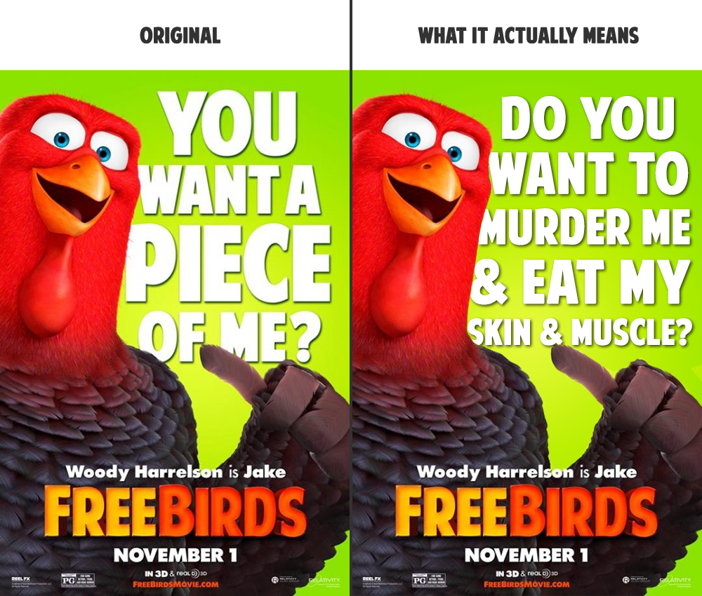 6 ‘Free Birds’ Posters and What They Actually Mean – Funny Or Die